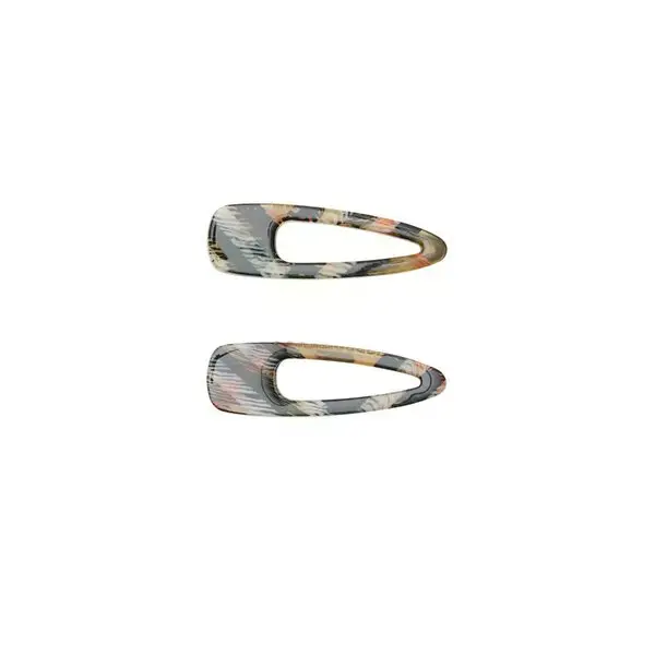 Burberry Check Print Hair Clips - Black