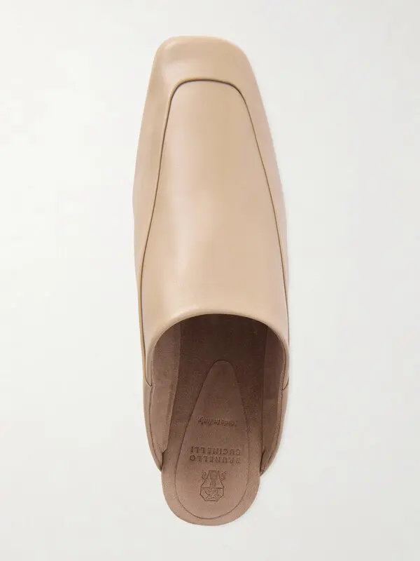 Brunello Cucinelli Leather Slip-on Mules