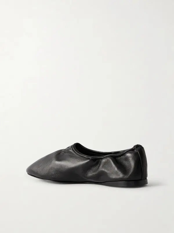 Alaïa Leather Ballerina Flats - Black