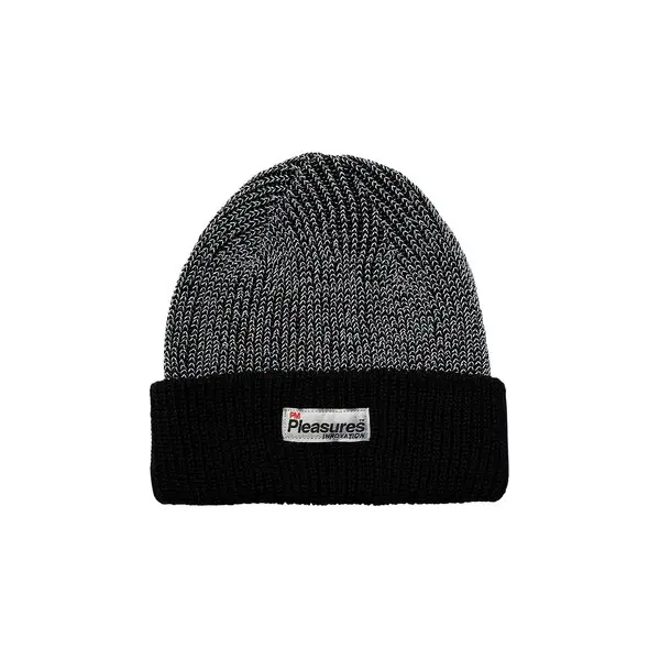 PLEASURES Innovation Reflective Beanie - Black