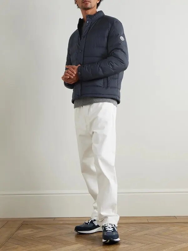 Moncler Quilted Shell Down Jacket - Blue
