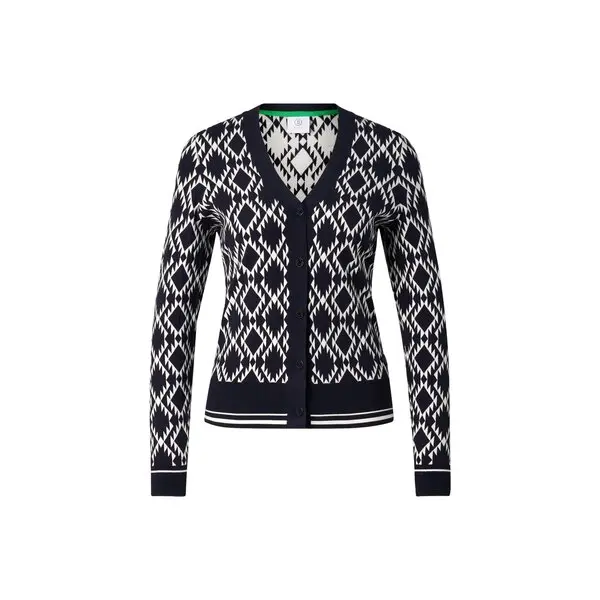 Bogner Amber Knit Jacket - Navy Blue/white