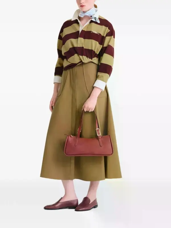 Longchamp Buckle-strap Shoulder Bag - Brown