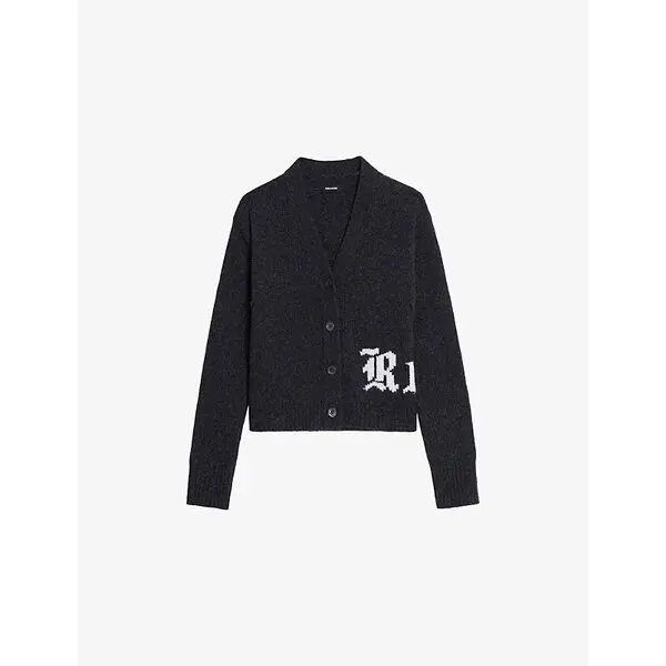 Zadig&Voltaire Masy Rock Merino Wool Cardigan - Anthracite