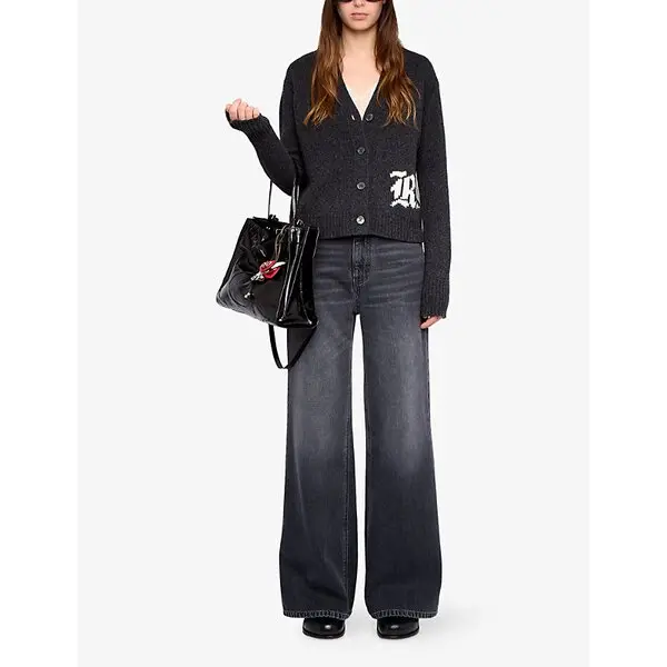 Zadig&Voltaire Masy Rock Merino Wool Cardigan - Anthracite