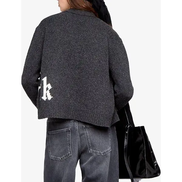 Zadig&Voltaire Masy Rock Merino Wool Cardigan - Anthracite
