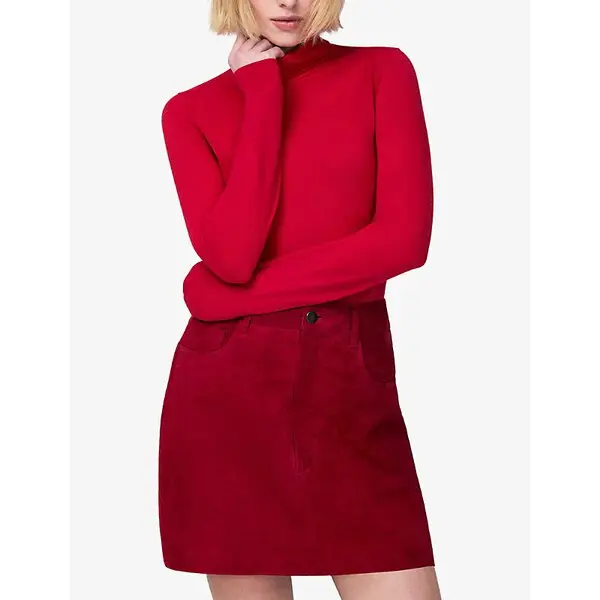 RO&ZO A-line Suede Mini Skirt