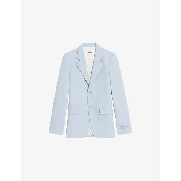 Zadig&Voltaire Vanille Single-breasted Woven Blazer - Sky