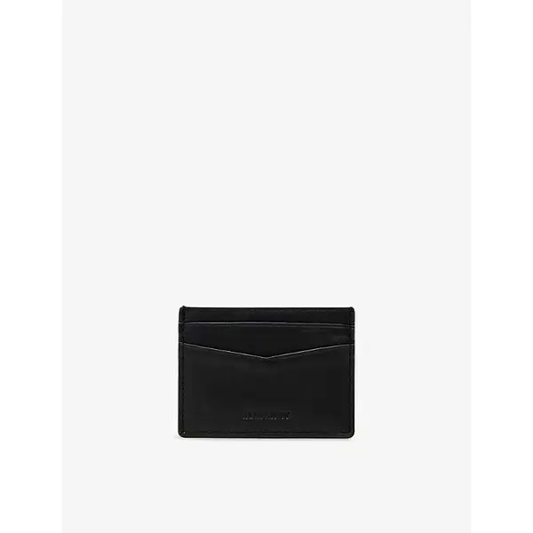 ALLSAINTS Delph Embossed Leather Card Holder - Black