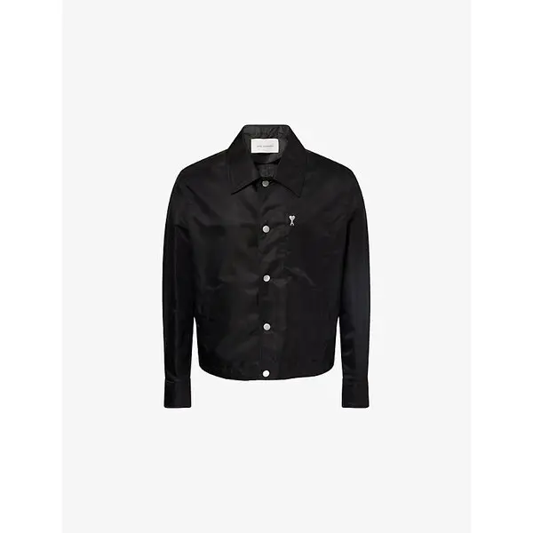 AMI Paris Boxy-fit Woven Jacket - Noir