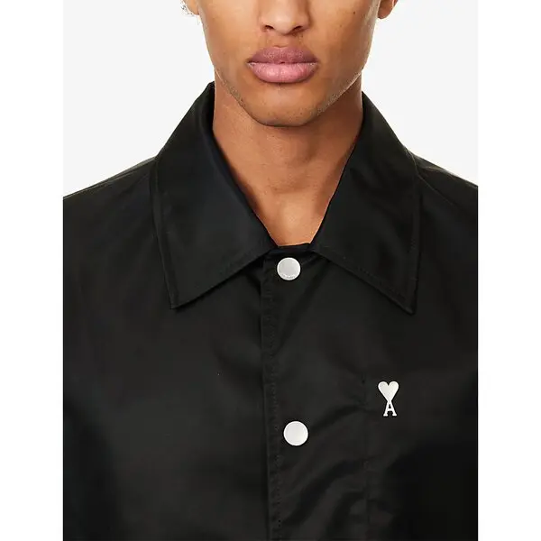 AMI Paris Boxy-fit Woven Jacket - Noir