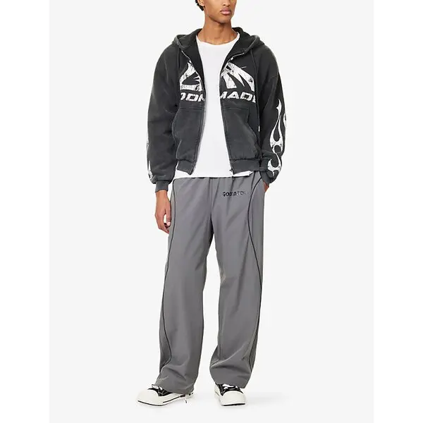 GODMADE Graphic-print Washed Cotton Hoody