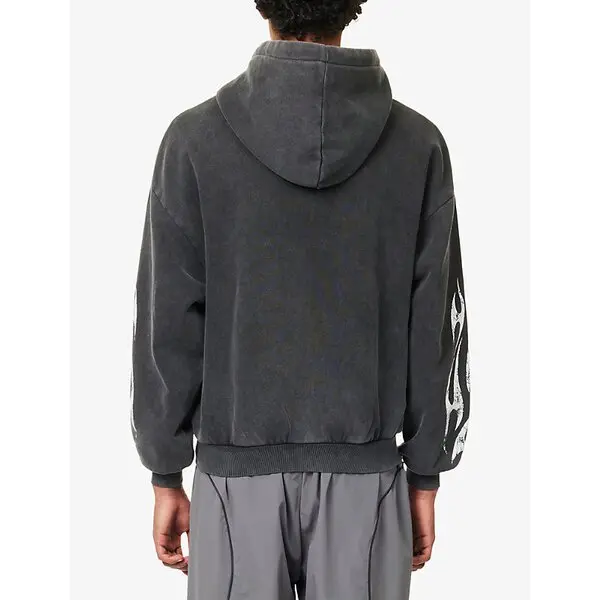 GODMADE Graphic-print Washed Cotton Hoody
