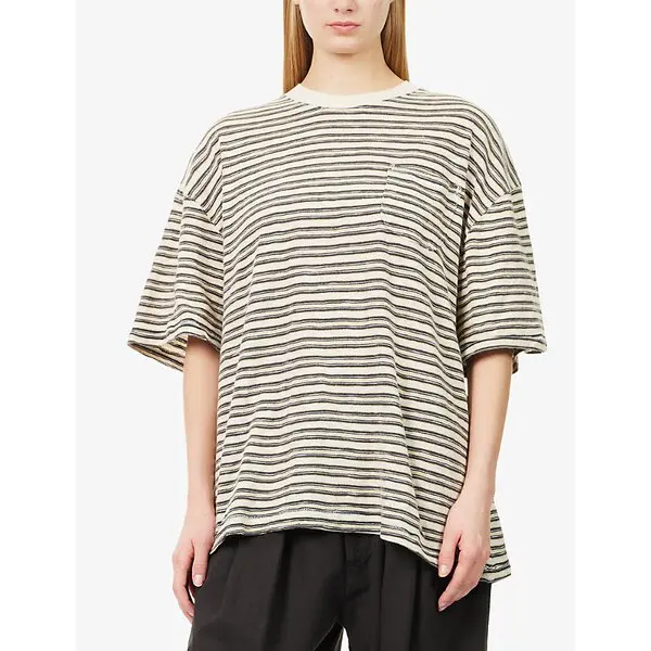 Free People Striped Cotton T-shirt