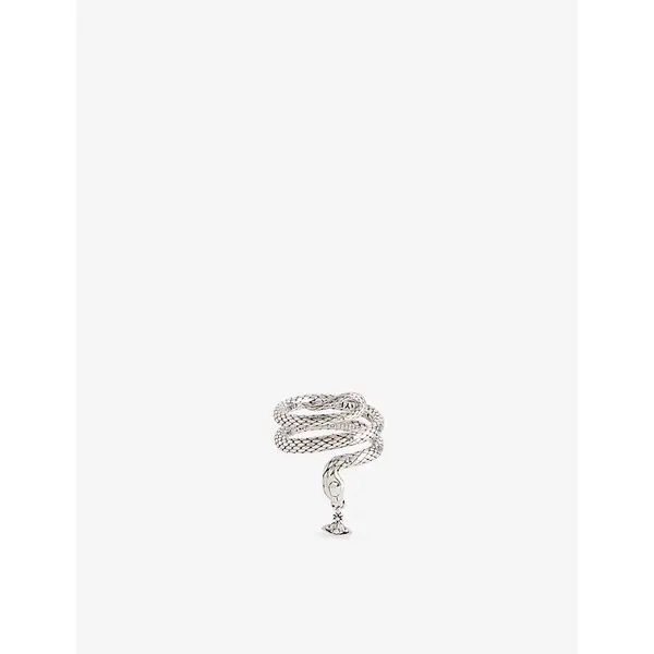 VIVIENNE WESTWOOD Albane Platinum-plated Silver Ring - Antique Platinum