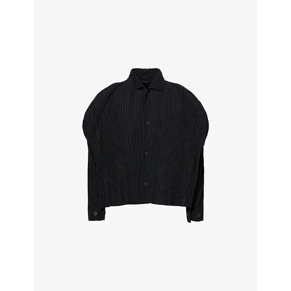 Issey Miyake Cover And Fold Pleated Knitted Jacket