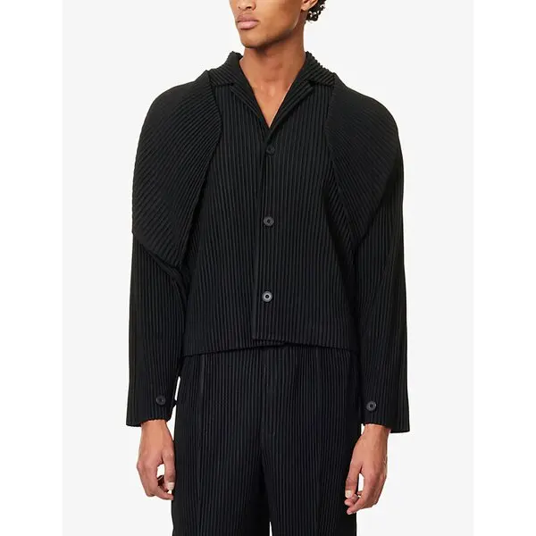 Issey Miyake Cover And Fold Pleated Knitted Jacket