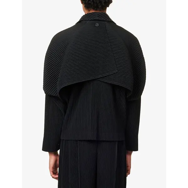 Issey Miyake Cover And Fold Pleated Knitted Jacket