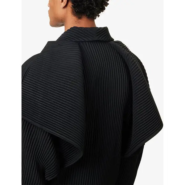 Issey Miyake Cover And Fold Pleated Knitted Jacket