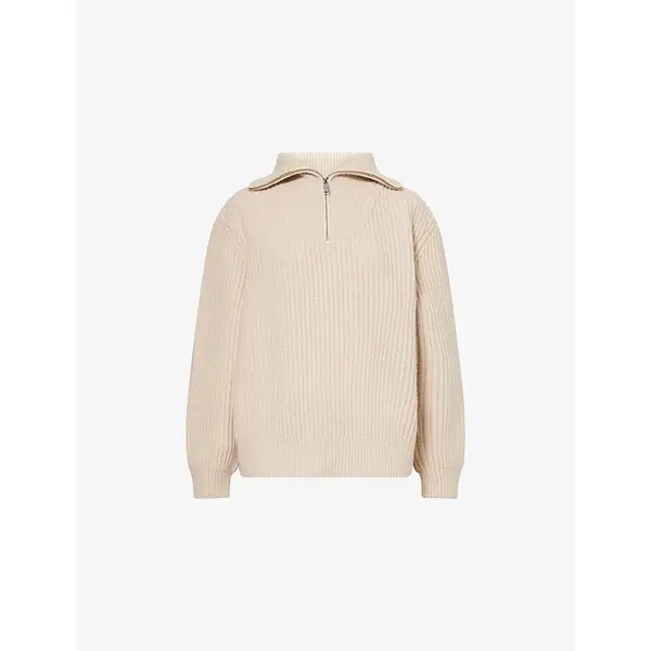 ANINE BING Wool And Cotton-blend Jumper - Beige