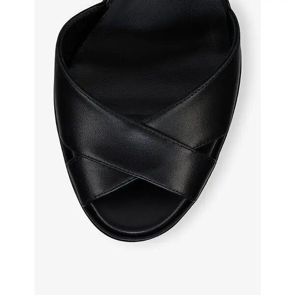 CHRISTIAN LOUBOUTIN Cora 100 Leather Heeled Sandals - Black
