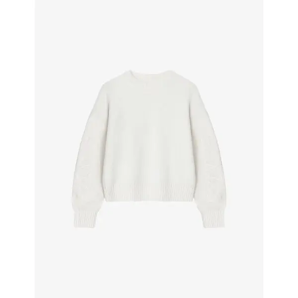RO&ZO Appliqué-sleeve Knitted Jumper