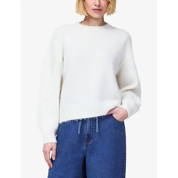 RO&ZO Appliqué-sleeve Knitted Jumper