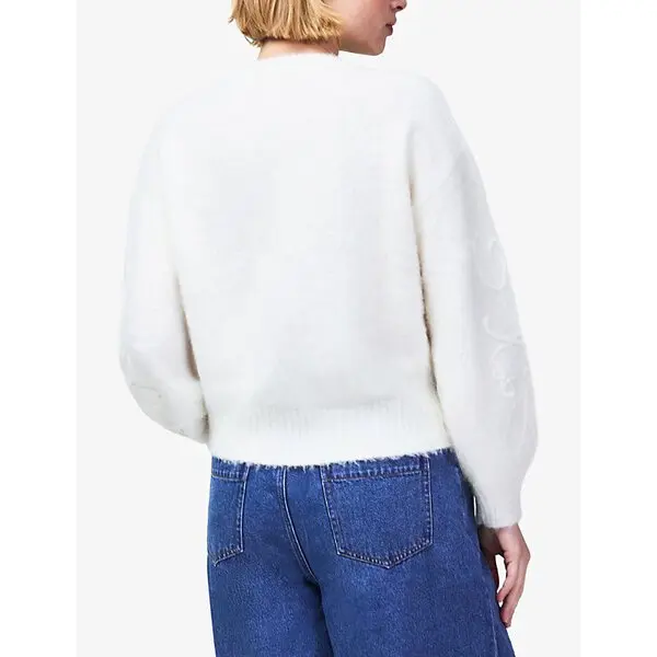 RO&ZO Appliqué-sleeve Knitted Jumper