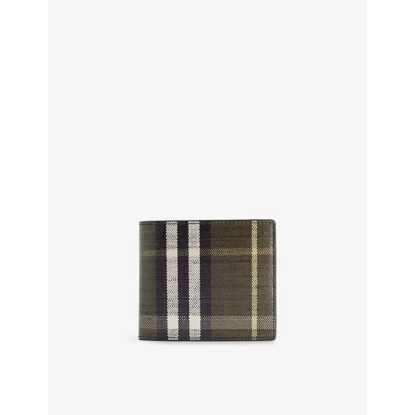 Burberry Check Bifold Coated-cotton Blend Wallet - Thicket