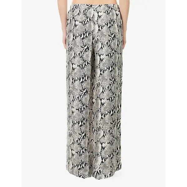 ANINE BING Printed Woven Trousers - Python