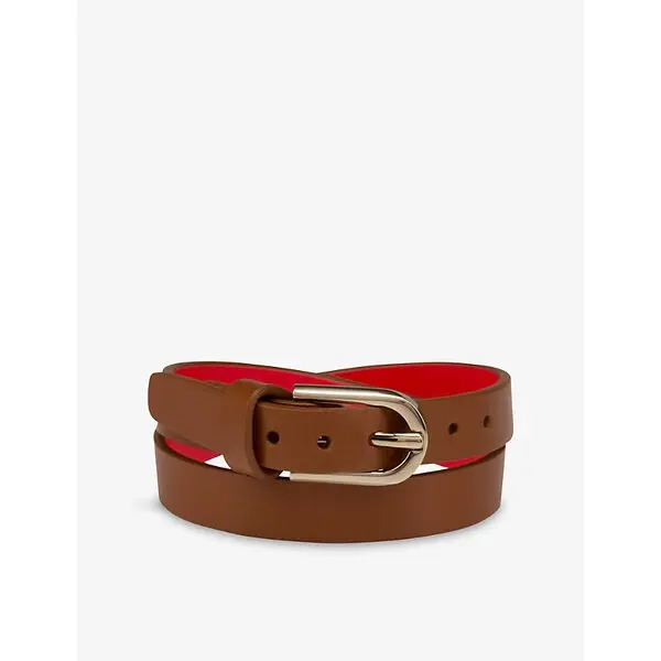 CHRISTIAN LOUBOUTIN Bettina Doubled Leather Bracelet - Cuoio/gold