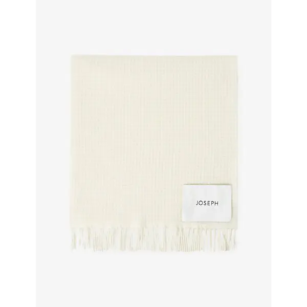 JOSEPH Flora Waffle Wool Scarf - Marble
