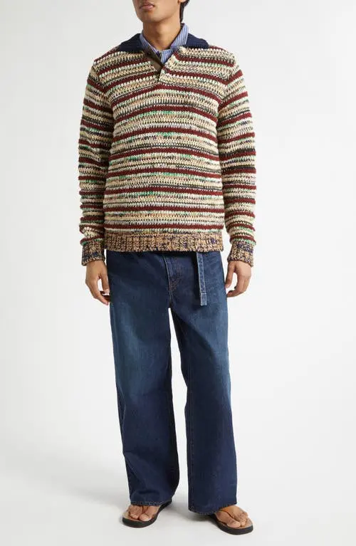 Sacai Mix Knit Polo Sweater