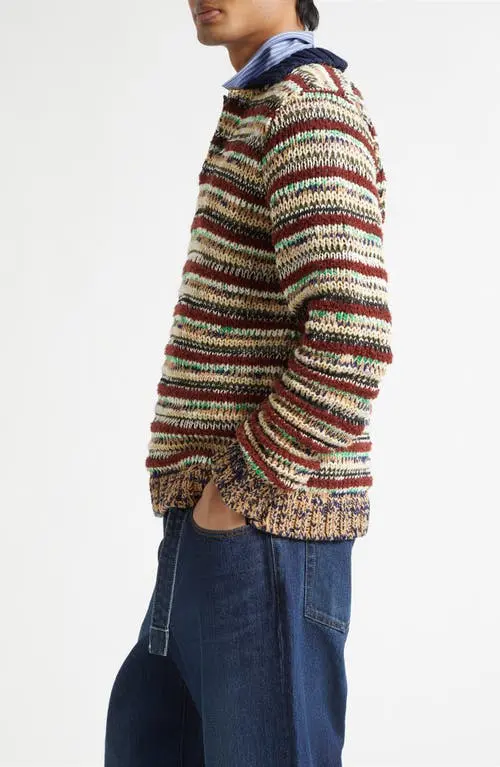 Sacai Mix Knit Polo Sweater