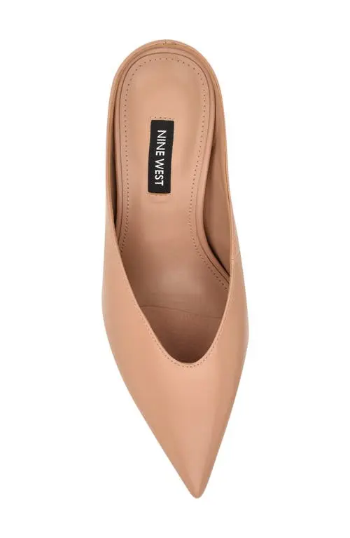 Nine West Pointed Toe Mule - Light Natural