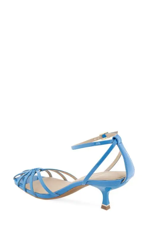 KENNETH COLE Genevieve Ankle Strap Sandal - Blue Patent