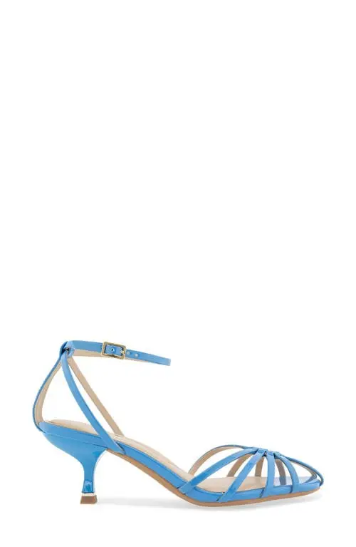 KENNETH COLE Genevieve Ankle Strap Sandal - Blue Patent