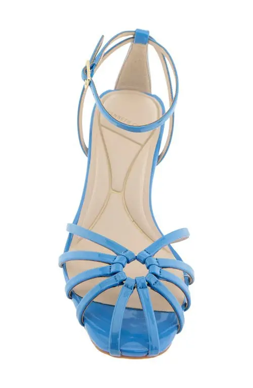 KENNETH COLE Genevieve Ankle Strap Sandal - Blue Patent