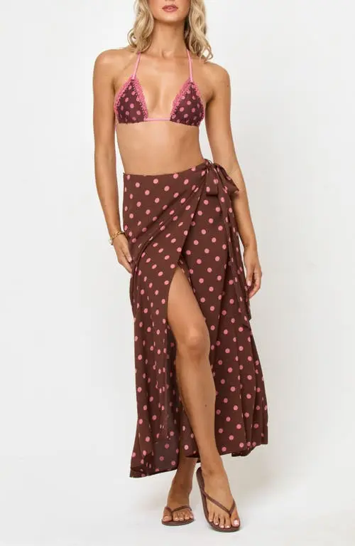 L*Space Ever Polka Dot Cover-up Wrap Skirt - Alotta Polka Dot