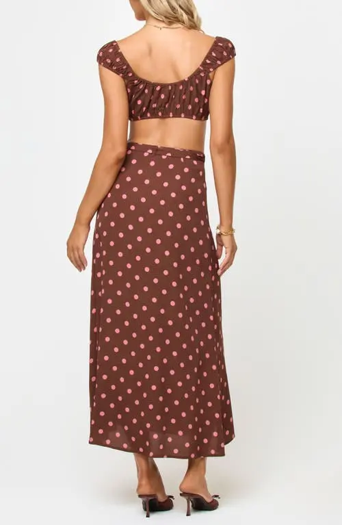 L*Space Ever Polka Dot Cover-up Wrap Skirt