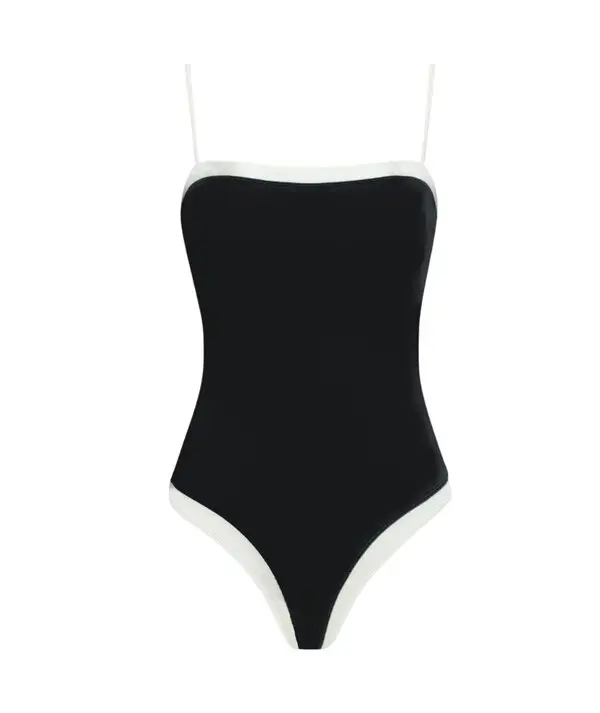 L*Space Tess Classic One-piece Swimsuit - Black/cream