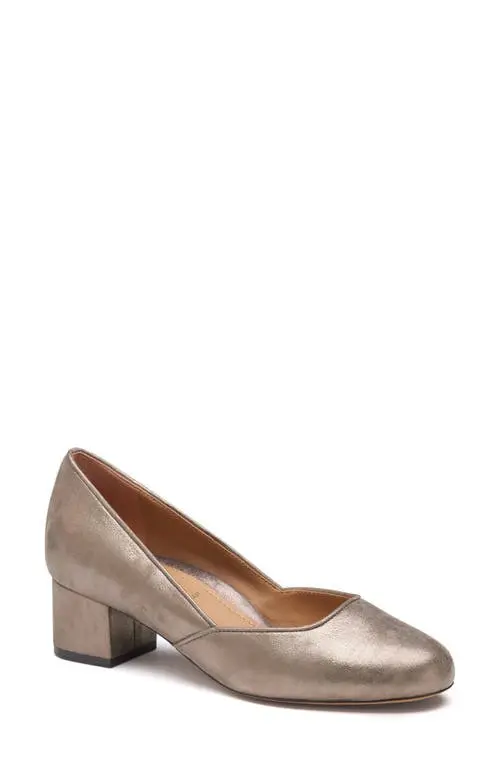 Johnston & Murphy Sienna Pump - Taupe Metallic Suede