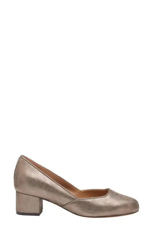 Johnston & Murphy Sienna Pump - Taupe Metallic Suede