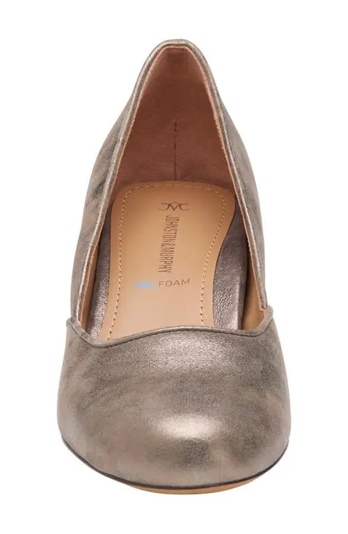 Johnston & Murphy Sienna Pump - Taupe Metallic Suede