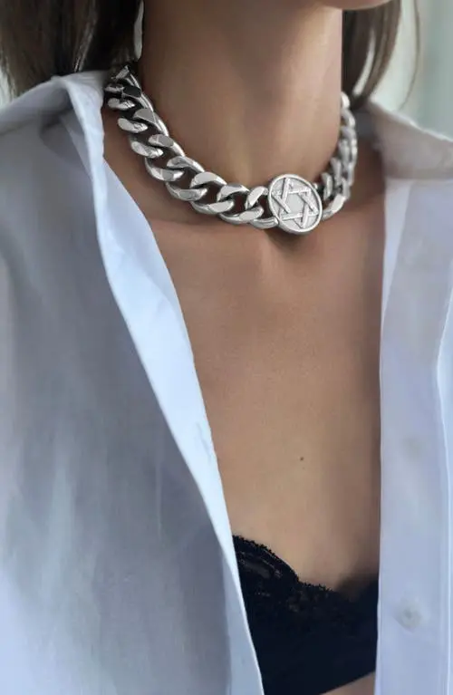 ST. MORAN Star Of David Chain Choker Necklace