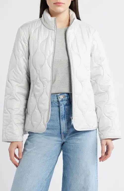 Sam Edelman Quilted Jacket - Pale Grey