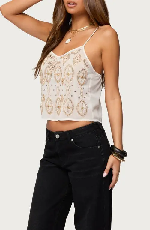 EDIKTED Kaleesy Beaded Camisole