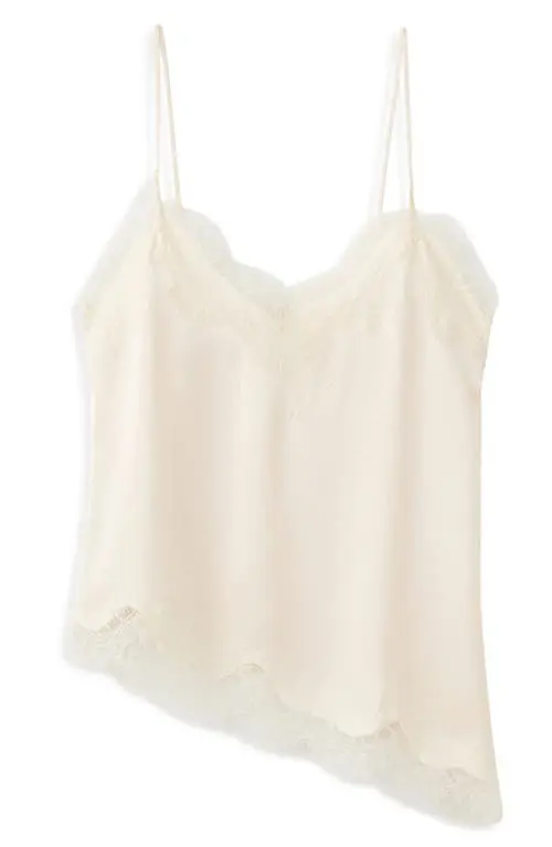 Mango Lace Trim Camisole - Ecru