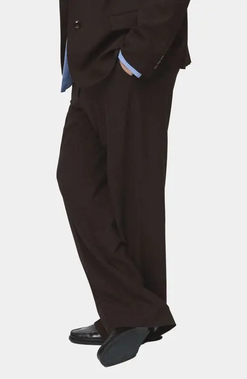 Mango Straight-leg Trousers - Chocolate