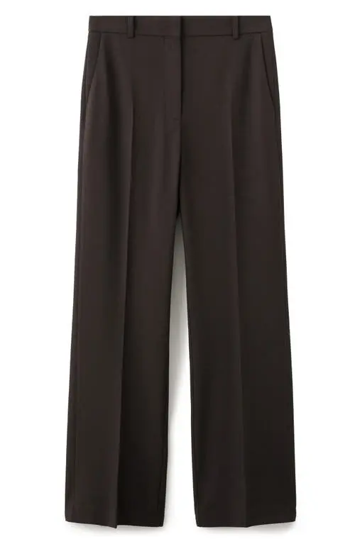 Mango Straight-leg Trousers - Chocolate
